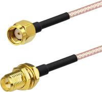 China Copper WiFi Antenna Extension Cable RP-SMA Male to Female 30cm RG316 for Router for sale