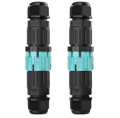 China 3Pin Waterproof Electrical Connectors Electrical Junction Box Connectors M19 Self Locking for sale
