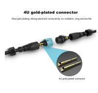 China 3Pin Waterproof Electrical Connectors Electrical Junction Box Connectors M19 Self Locking for sale