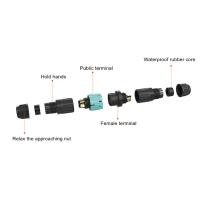 China 3Pin Waterproof Electrical Connectors Electrical Junction Box Connectors M19 Self Locking for sale