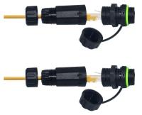 China Female To Female RJ45 Waterproof Connector IP68 Panel Mount Coupler for sale