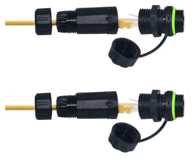 China Female To Female RJ45 Waterproof Connector IP68 Panel Mount Coupler for sale