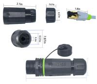 China Female To Female RJ45 Waterproof Connector IP68 Panel Mount Coupler for sale