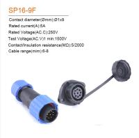 China SP16 IP68 Waterproof Cable Connector Plug Socket Male And Female 2 - 9 Pin for sale