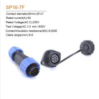 China SP16 IP68 Waterproof Cable Connector Plug Socket Male And Female 2 - 9 Pin for sale