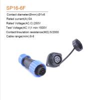China SP16 IP68 Waterproof Cable Connector Plug Socket Male And Female 2 - 9 Pin for sale