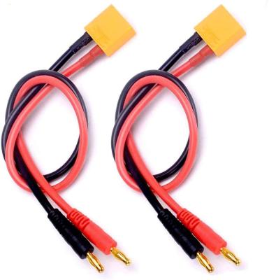 China XT90 Charging Cable XT90 to 4.0mm Banana Connector Adapter 12AWG 30cm for FPV RC Power Supply for sale