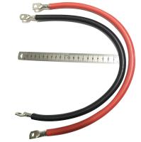 China Red / Black Silicone Coated Wire Insulated Stranded 2 AWG Tinned Copper Wire for sale