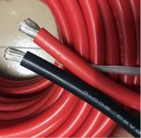 China Red / Black Silicone Coated Wire Insulated Stranded 2 AWG Tinned Copper Wire for sale