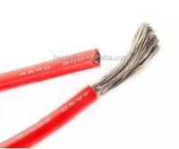 China 4 AWG Silicone Rubber Cable 600V 5000 Strands 0.08mm Tinned Copper Wire Red Black for sale