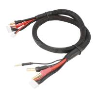 China 2S High Current Charge Cable w/4mm & 5mm Solid Bullet Connector 10/12/14awg 610mm for sale