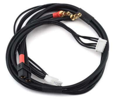 China 2S High Current Charge Cable w/4mm & 5mm Solid Bullet Connector 10/12/14awg 610mm for sale