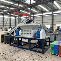 China Double Shaft Plastic Shredder Industrial Plastic Crusher for Rubber Tire Plastic Block Waste Material for sale