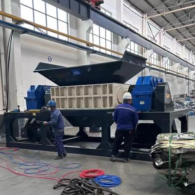 China Low Price Tyre Shredder Diesel Plastic and Tire Shredder Shredders for Car Tires to Rubber Dust Full Warranty Free Tool Box for sale