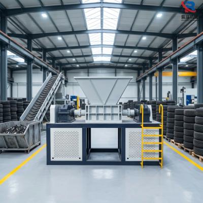 China Double Shaft Shredder for Waste Tire Rubber Recycling Machine for sale