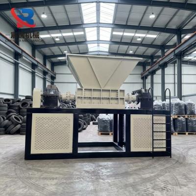 China 2026 Heavy Duty Double Shaft Tire Shredder Machine for Waste Tire Rubber Recycling for sale