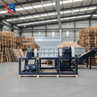 China Heavy Duty Double Shaft Wood Shredder for Wood Pallet Recycling for sale