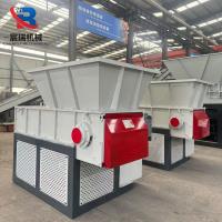 China 500 to 1000kg/h Single Shaft Shredder Hydraulic Pusher Plastic Wood Shredder for sale