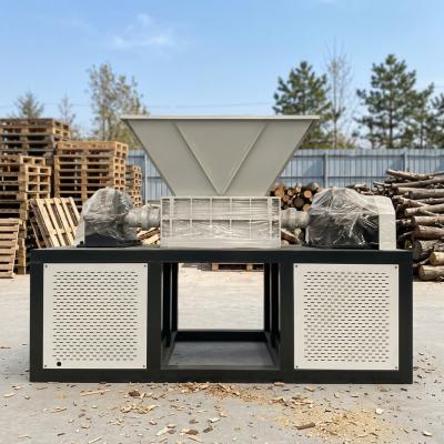 China Double Shaft Shredder for Wood Pallet Waste Wood Timber Logs Recycling for sale