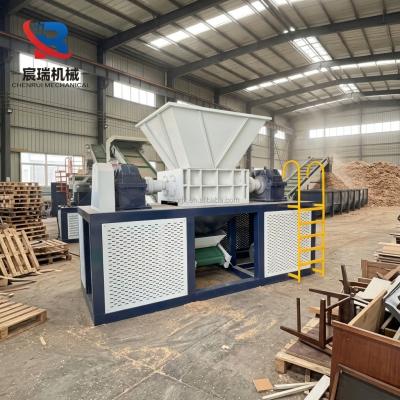 China Heavy Duty Double Shaft Shredder for Wood Pallet Crate Furniture Scrap for sale