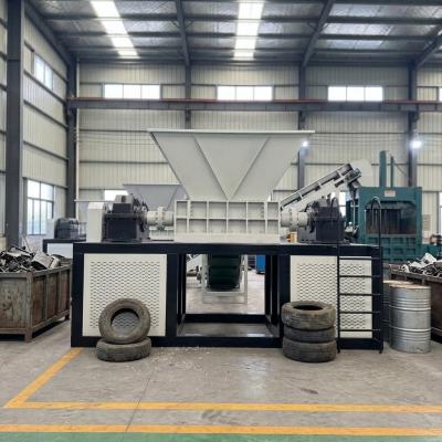 China Heavy Duty Double Shaft Shredder for Scrap Metal Tire Car Shell Oil Drum for sale