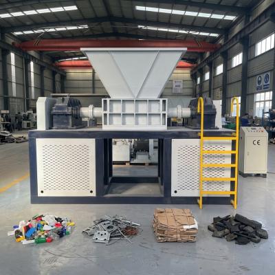 China CE Certified Twin Shaft Shredder PLC Automatic Reverse for Multi-Material Shredder for sale