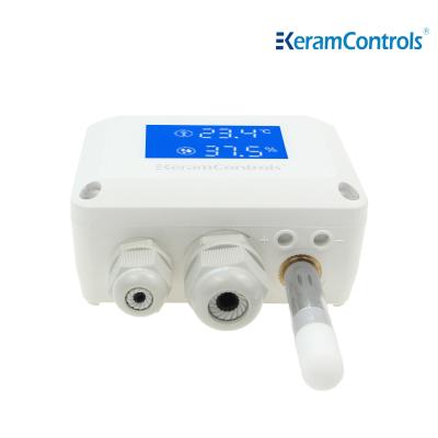 China Air Duct Mounted Temp Humidity Sensor Transmitter RS485 IP65 16-30VDC for sale