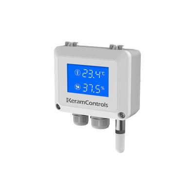 China Keram Temperature Humidity Transmitter with ±0.3°C Accuracy and 0-100%RH Range for Industrial Wall/Duct Installation for sale