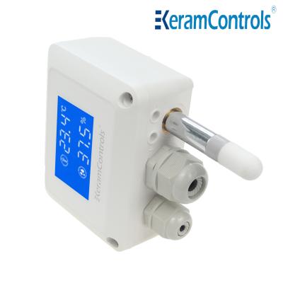 China Air Duct Mounted Digital Temperature Transmitter 0-10V Output IP65 KTH500 for sale