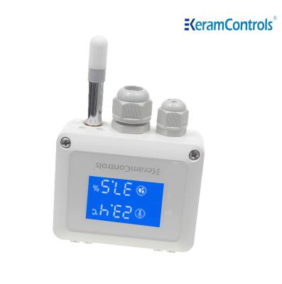 China RS485 Wall Mount Temperature Humidity Sensor IP65 LCD Display KTH500 for sale