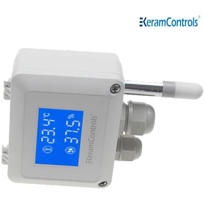 China KTH500 Humidity Temperature Sensor IP65 Duct Mount 4-20mA Output for Cleanrooms Hospitals for sale