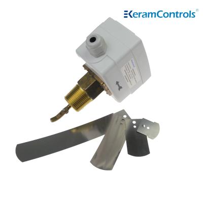 China KWFS Series Liquid Flow Switch 250V 15A IP65 Brass with Adjustable Set Point for HVAC Systems for sale
