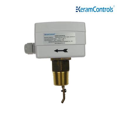 China KWFS Series Adjustable Liquid Flow Switch 1-8 Inch Pipe 24V 15A IP65 Brass Construction for sale