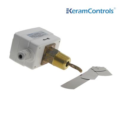 China KWFS Flow Switch for Chiller Systems - 120℃ Max Temperature, 20Ba Pressure, SPDT 15(8A)250VAC for sale