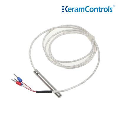 China PTFE PT100 PT1000 Waterproof Temperature Sensors 2 Wire - IP65 Rated for -60°C to 350°C Industrial Applications for sale