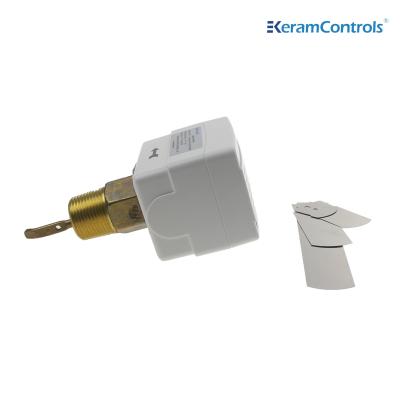 China SPDT Liquid Flow Switch HVAC IP65 Brass 15A 250VAC Adjustable Set Point for sale