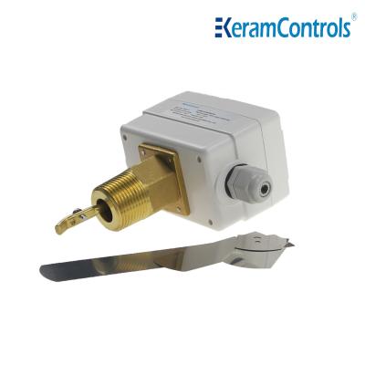 China Brass Water Flow Switch with IP65 Protection for HVAC Systems 15A 250VAC for sale