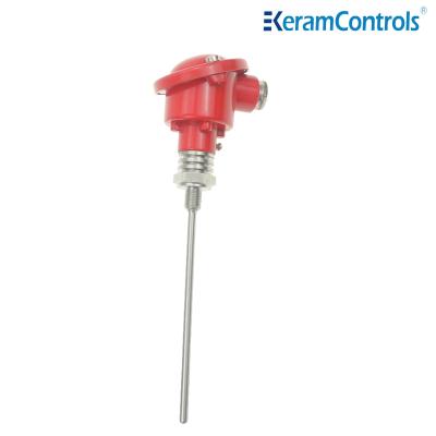 China KTP110 Temperature Transmitter PT1000 IP65 0-10V Output with -70°C to +500°C Range and 50-400mm Length Options for sale