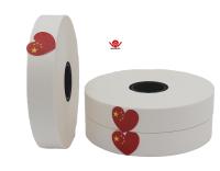 China Biodegradable Packaging White 30mm Width Kraft Paper Strapping Tape For Automatic Strapping Machine for sale