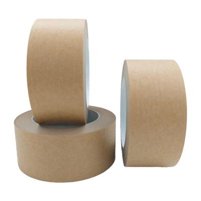 China Custom Size Biodegradable Brown Writable Self Adhesion Kraft Paper Packing Tape For Sealing Bonding for sale