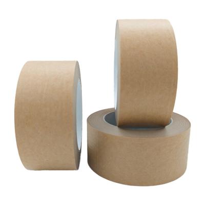 China 50m Biodegradable Brown Kraft Paper Tape Self Adhesive Tape For Box Sealing for sale
