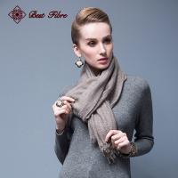 China Yak plain scarf&shawl with sliver-silk for sale