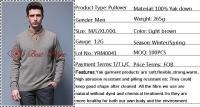 China Yak V-neck Pullover for sale