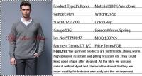 China Yak leisure V-neck pullover for sale