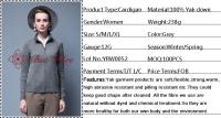 China Yak zip cardigan for sale