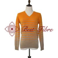 China Yak V-neck strip pullover for sale