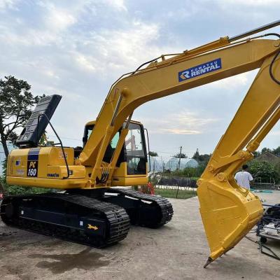 China Used Komatsu Excavator PC160 Secondhand 16ton Small Type Crawler Digger 82.4kw for sale