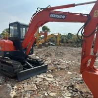 China Used Doosan Digger  DH55  Secondhand 5.5ton Small Type Mini Crawler Excavator 0.175m3 bucket for sale