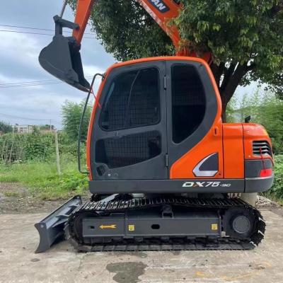 China Used Doosan Digger  DX75  Secondhand 7.5ton Small Type Mini Crawler Excavator for sale