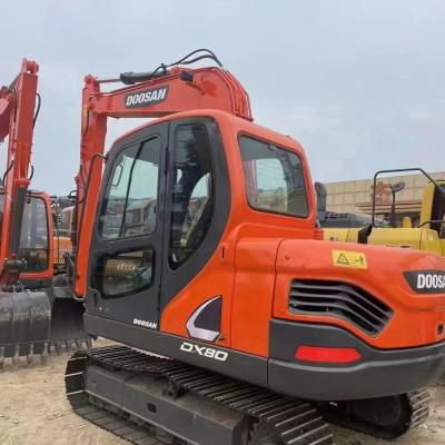 China Used Doosan Digger  DX80  Secondhand 8ton Small Type Mini Crawler Excavator for sale